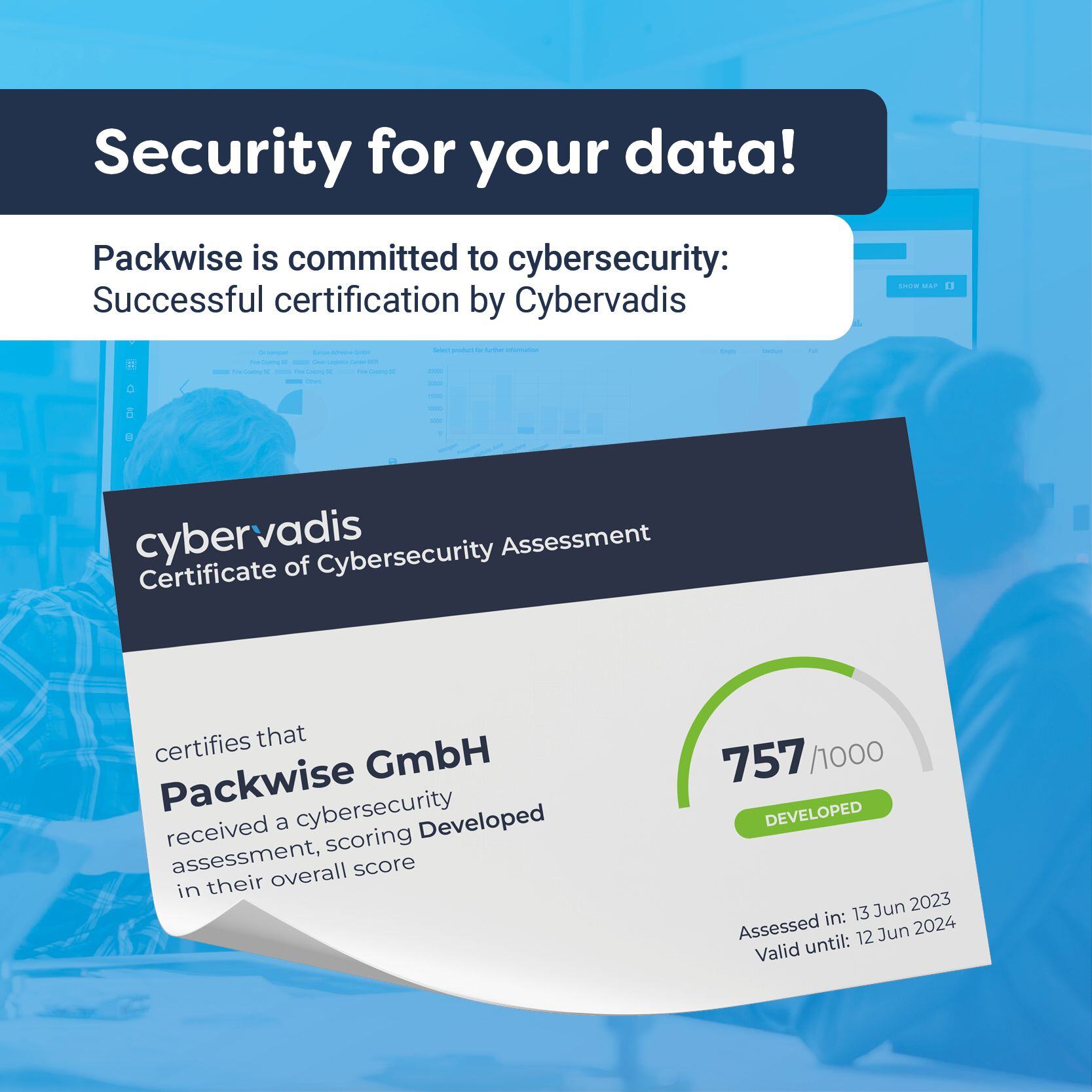 Packwise receives Cybervadis certificate